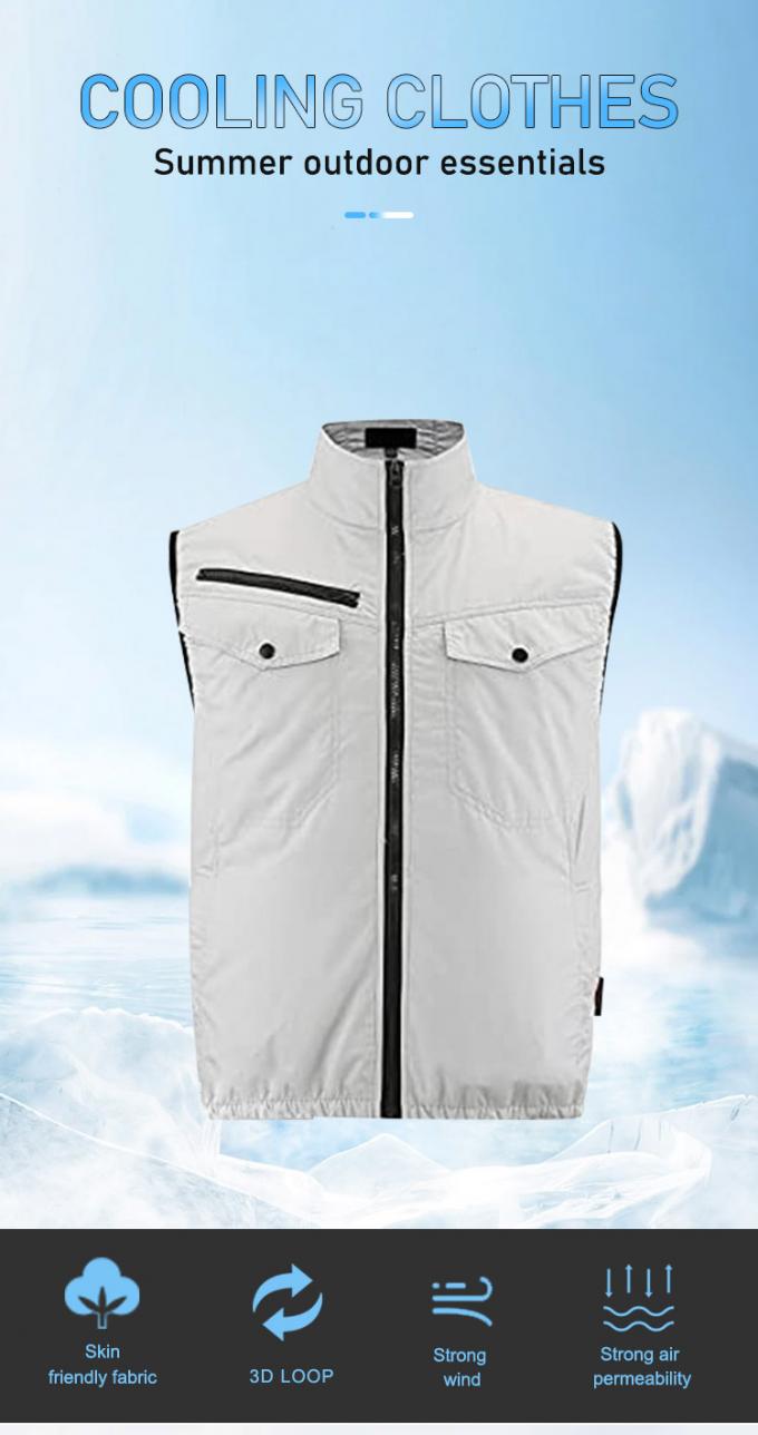 Navy Blue Personal Air Conditioner Vest 5V 10050mAh Ac Vest For Hiking