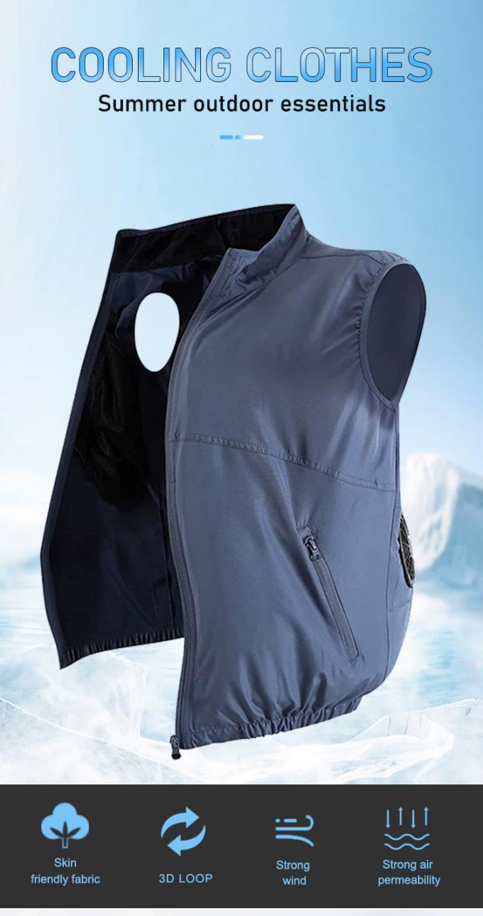 Casual Cotton Fan Cooling Vest Waistcoats OEM AC Vest Cooler